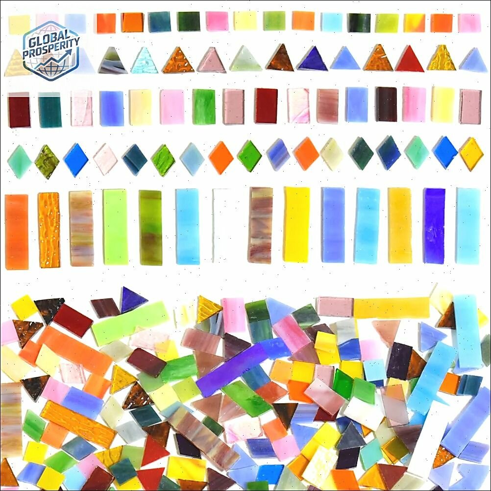 Набор витражного стекла 250g квадрат Треугольник ромб стекло для мозаики