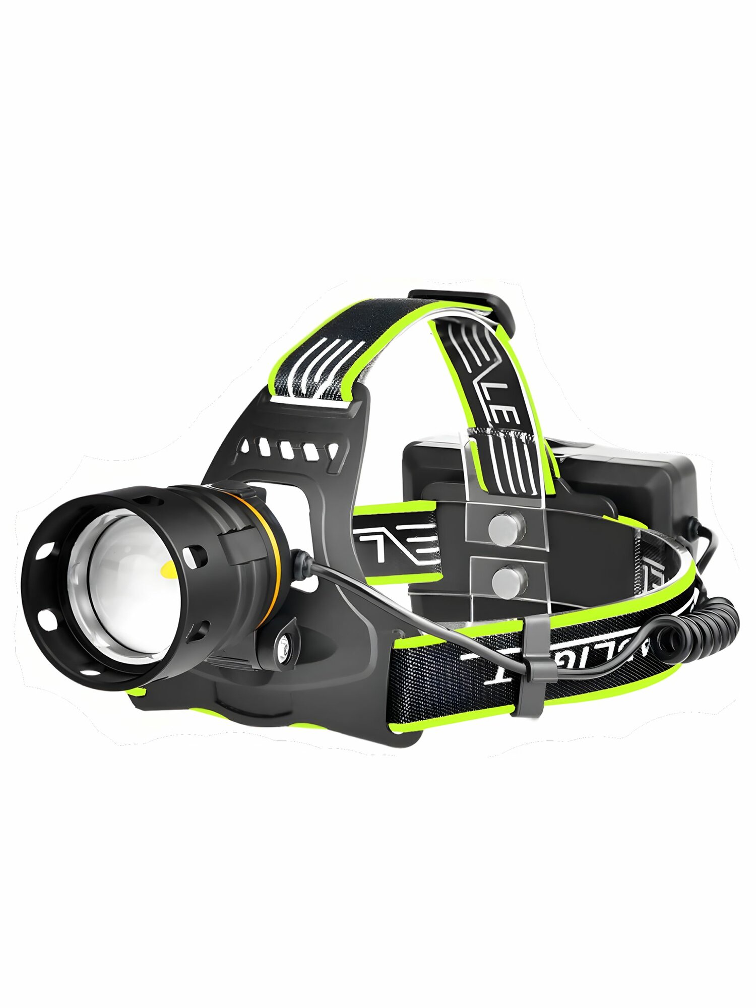 Фонарь налобный Огонь HT-221-TG Zoom светодиодный, 4 режима (белый+синий свет)