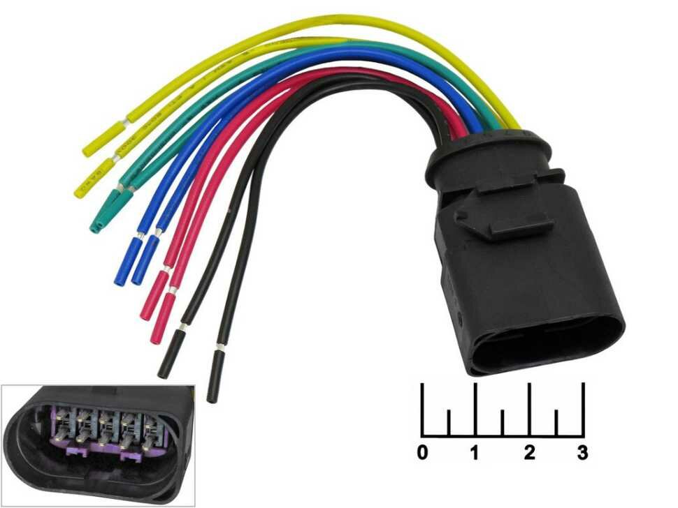 Разъем 10pin штекер на проводе 6X0973815 Cargen (AX64010)