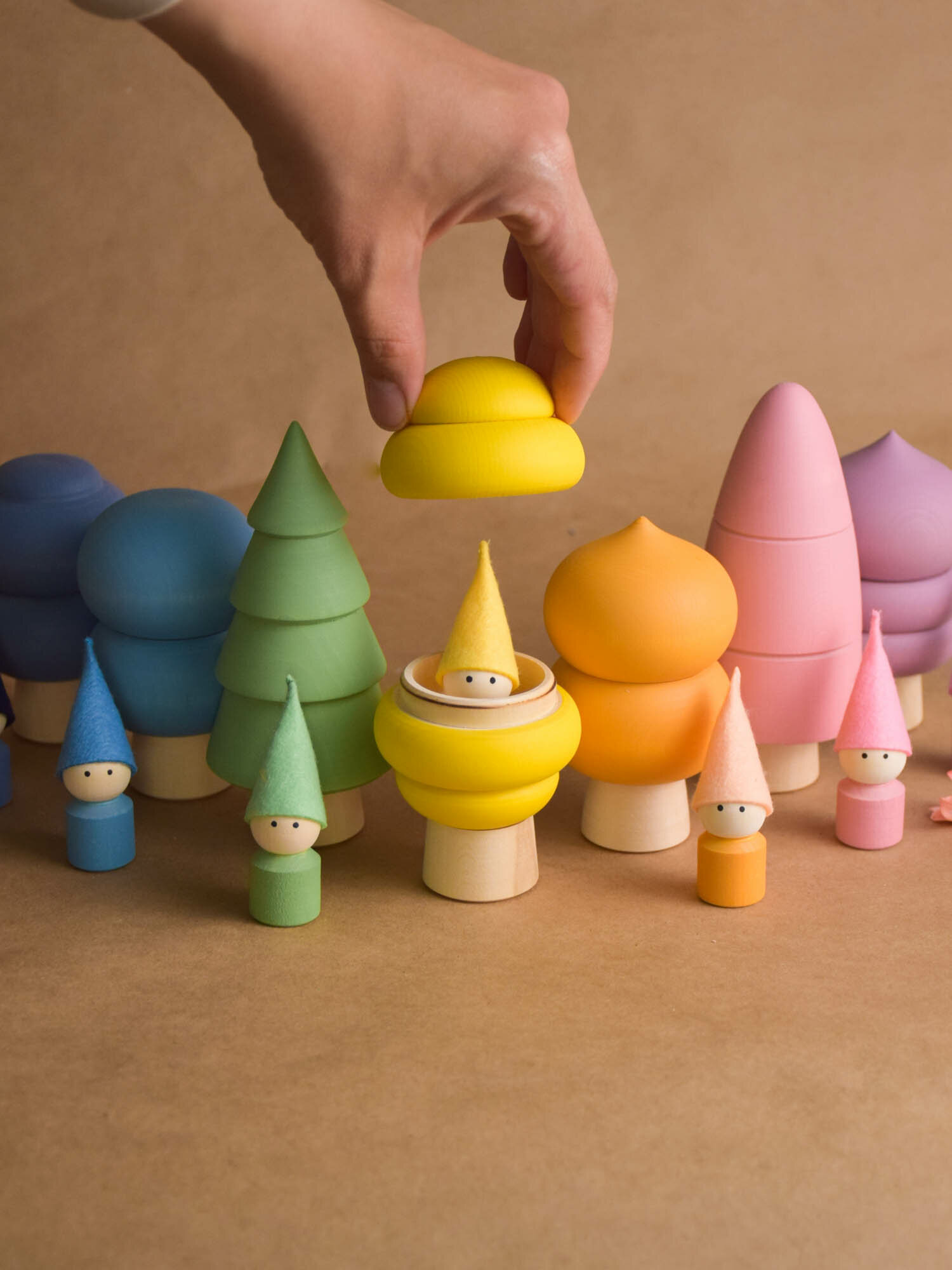 Деревянный Сортер Цвета Монтессори Сюжетно-ролевая Игрушка