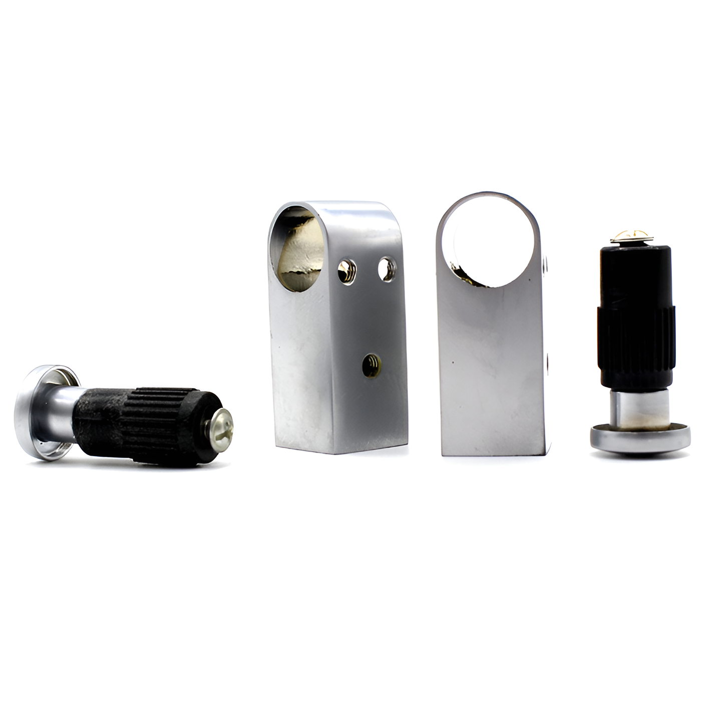 Фурнитура для мебели Big House C222 Z, крепёж и заглушки на рейлинг, хромированная сталь, диаметр 1.6 см