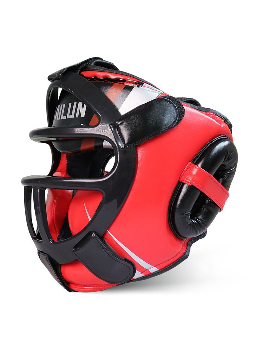 Шлем боксерский закрытый с решеткой для единоборств