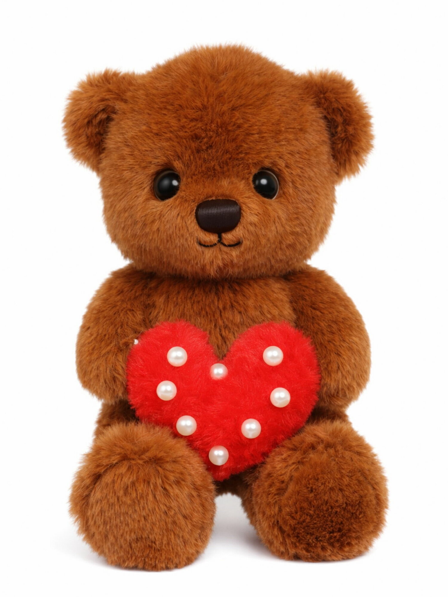 Мягкая игрушка "Мишка с сердечком", 30 см, маркировка: честный знак