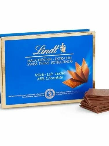 Lindt тонкий молочный шоколад Swiss Thins 125 гр (из Финляндии)
