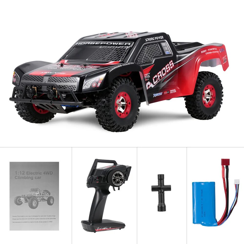 Wltoys 50 км / ч высокоскоростной RC автомобиль 1/12 2.4G 4WD внедорожный автомобиль