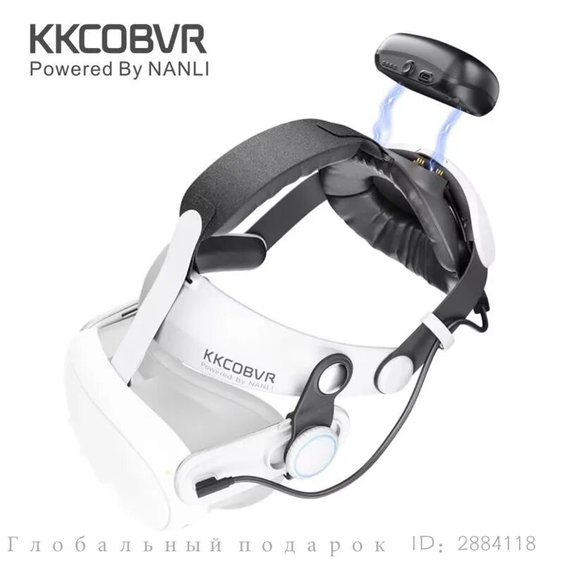 Магнитный аккумулятор для Quest 3 10000 мАч эргономичный ре для VR гарнитуры