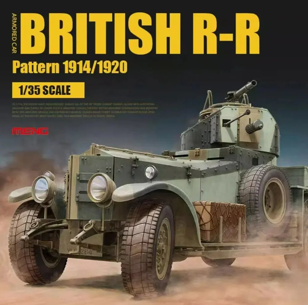 Meng Model VS-010 1/35 Сборка пластмассовых моделей британской бронемашины R - R 1914 / 1920