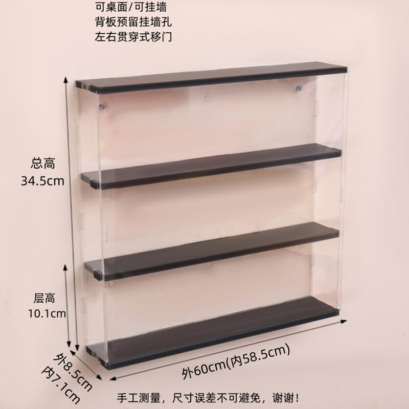 Настенный прозрачный ящик для хранения, витрина Pop Mart, акриловый ящик для демонстрации Molly.