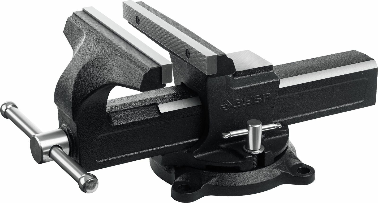 Тиски слесарные ЗУБР ширина губок 200 мм, раскрыв губок 150 мм