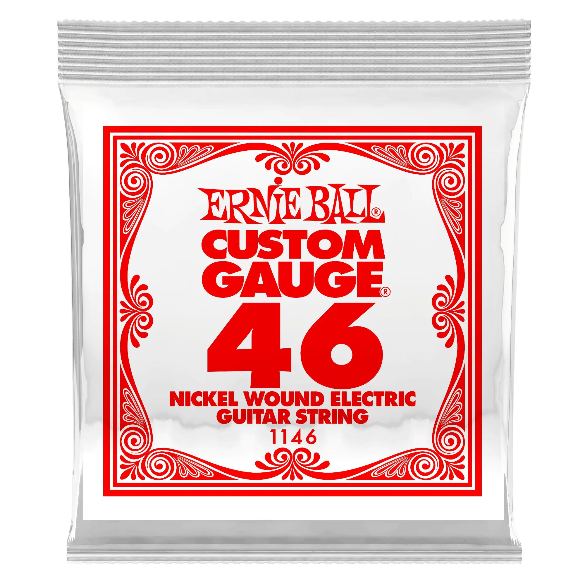 Струна для электрогитары Ernie Ball P01146 Custom gauge, сталь никелированная, калибр 46