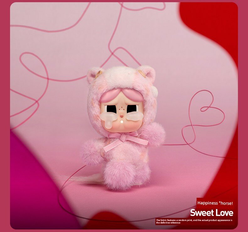 CRYBABY Счастье 'Лошадь' POPMART Labubu Серия Блайнд-бокс, Коллекционный Новогодний 2024