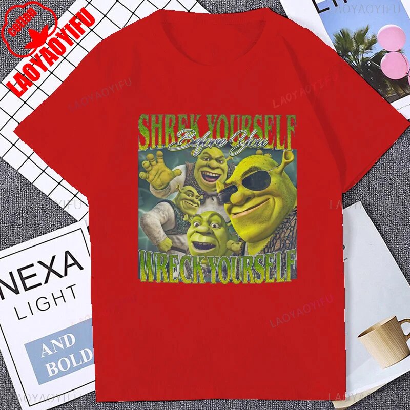 Футболка Shrek винтажная мужская, RED, XXXL