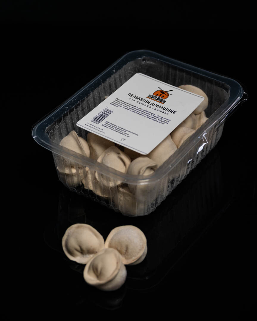 Пельмени с говядиной и свининой 450г, Ручная лепка, 100% натурально, Категория А