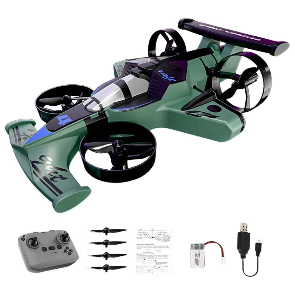 Дрон-квадрокоптер с пультом управления, Зеленый