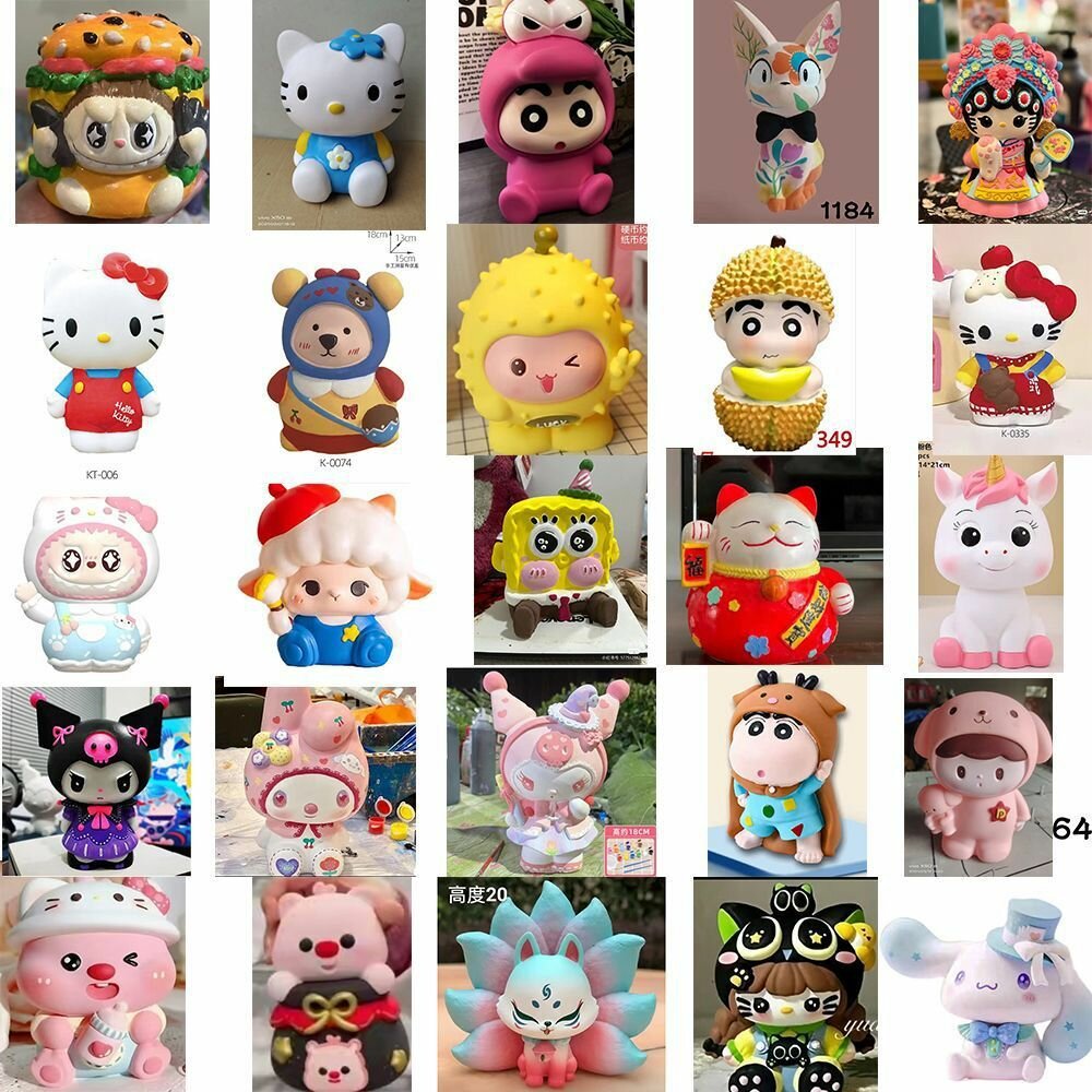 Гипсовые фигурки для рисования, пустые заготовки для детских художественных проектов, идеально подходят для продажи на парковых и ночных рынках, оптовые поставки с бесплатной доставкой на единичные товары.