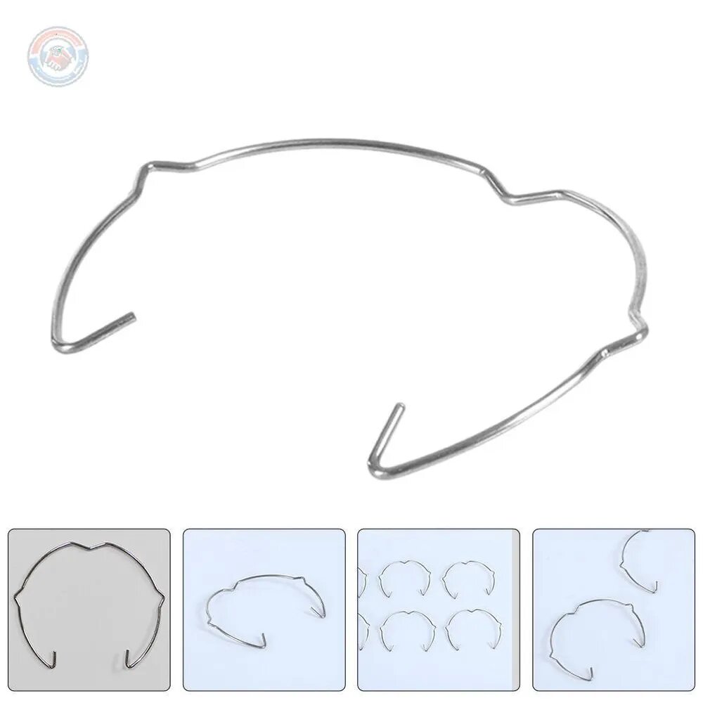 Пружинные зажимы для встраиваемых светильников, набор из 10 серебристых креплений с фиксатором для точечных ламп и кольцевых светильников