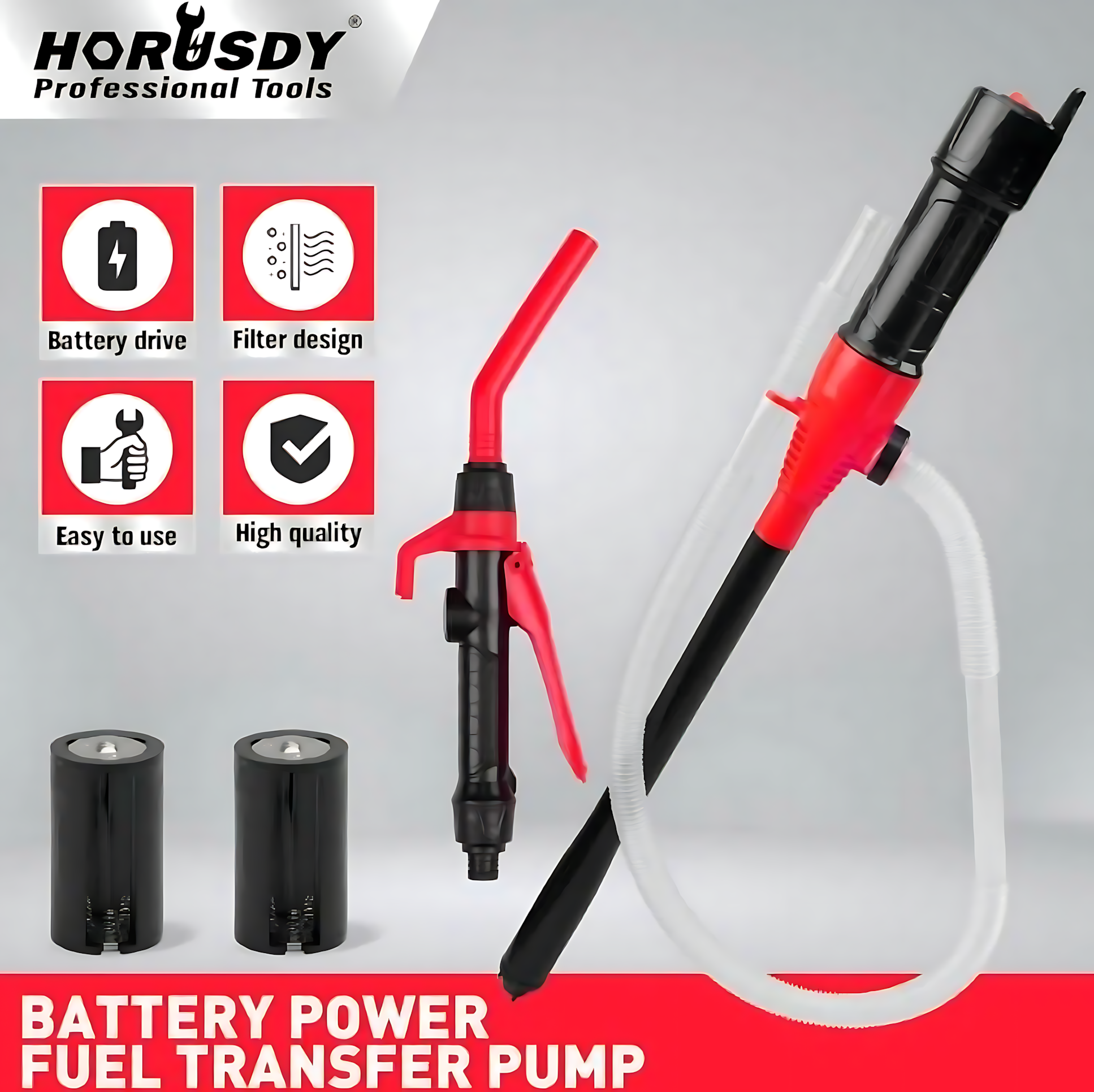 Насос для заправки, перекачки топлива и жидкостей, 9 л/мин, HORUSYD