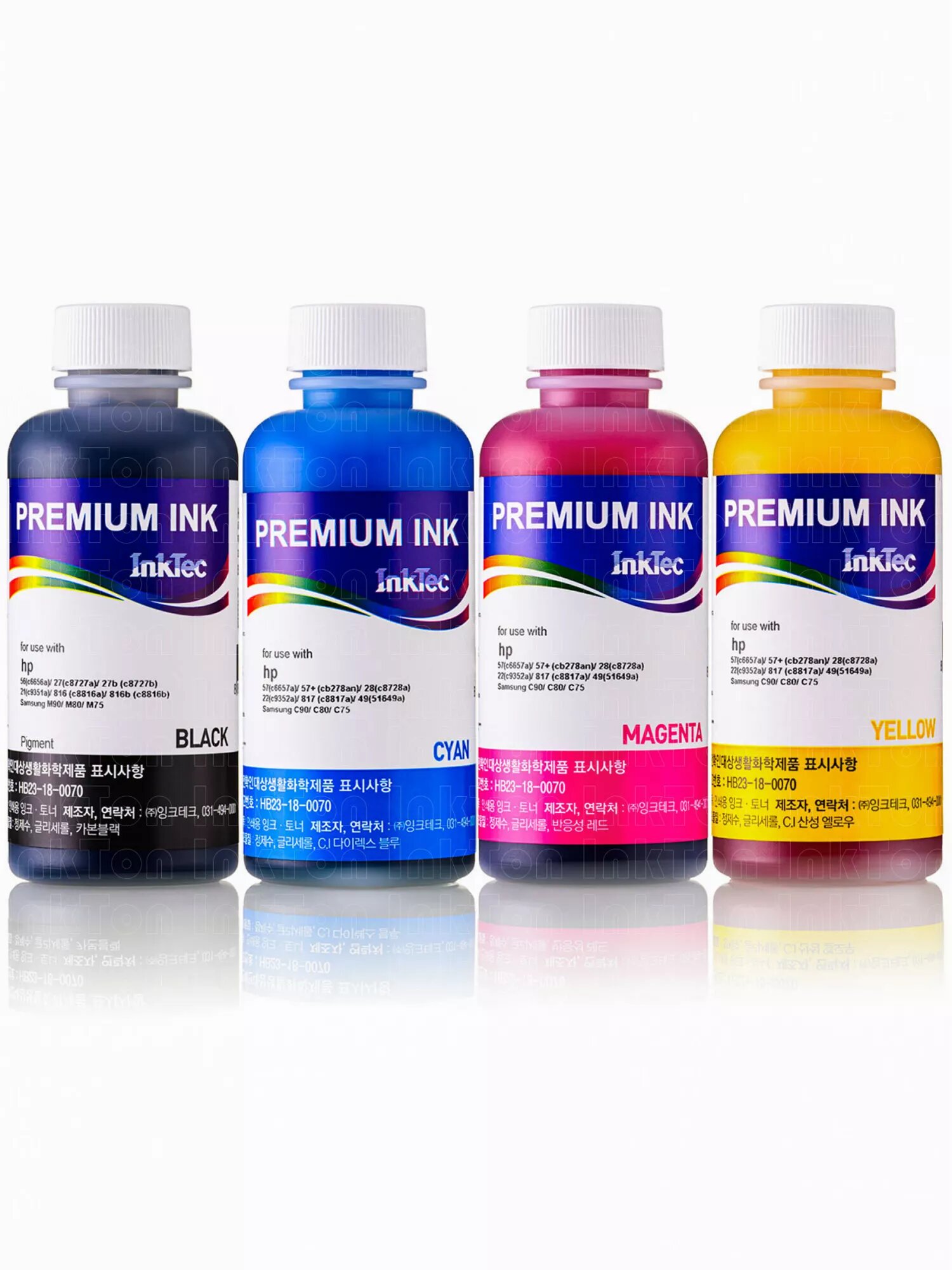 Чернила для заправки картриджей HP 21, 22 XL, 27, 28, 49, 56, 57, для печати принтеров и МФУ HP, 400 мл, комплект