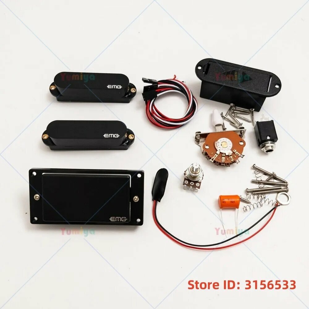 Гитарные звукосниматели EMG Активные звукосниматели SSH Humbucker Аксессуары для потенциометра Черный