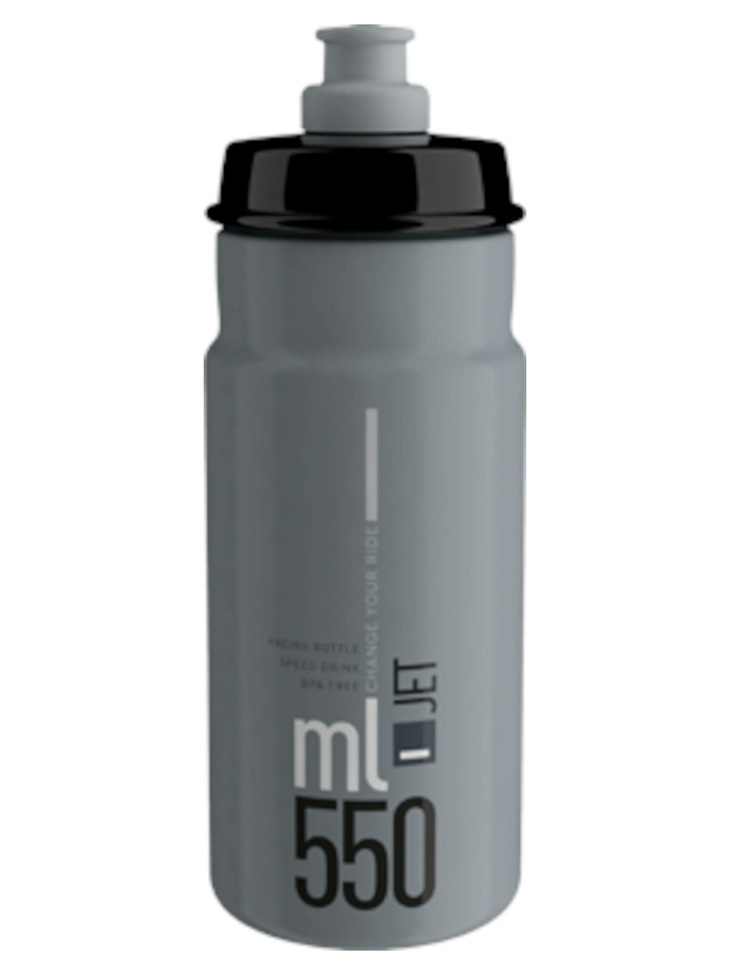 Фляга Elite Jet 550 мл Grey/Black Logo (мл:550)