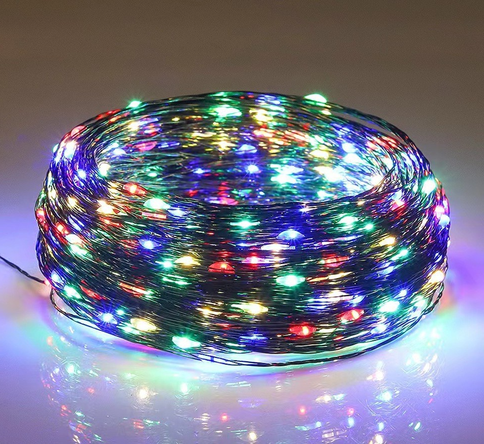 Светодиодная LED-гирлянда лампова "галактика" разноцветная, 1000 ламп, 100 метров (LJL-17-220-RGB1000-100)