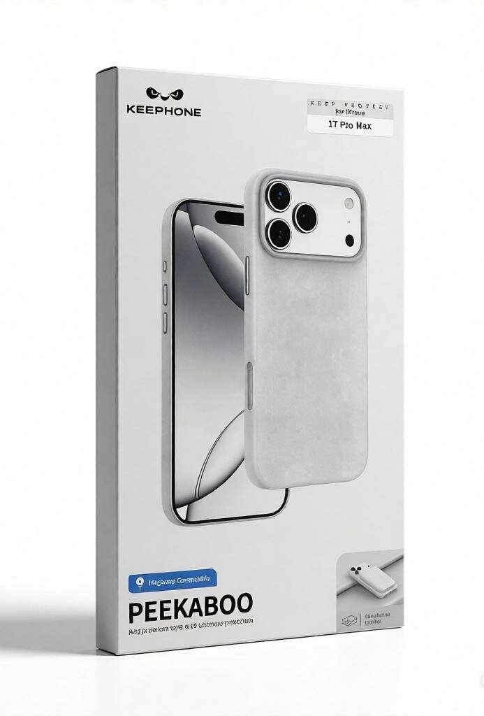 Чехол накладка 17 Pro Max KEEPHONE PEEKABOO белый