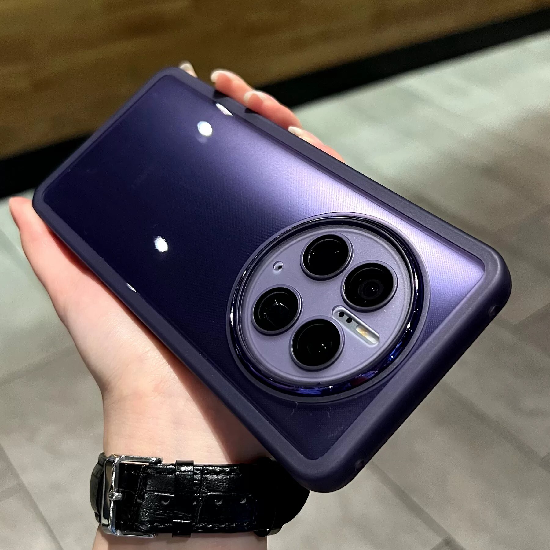 Силиконовый прозрачный чехол для Huawei Mate 40 Pro с защитой камеры, цвет прозрачный фиолетовый