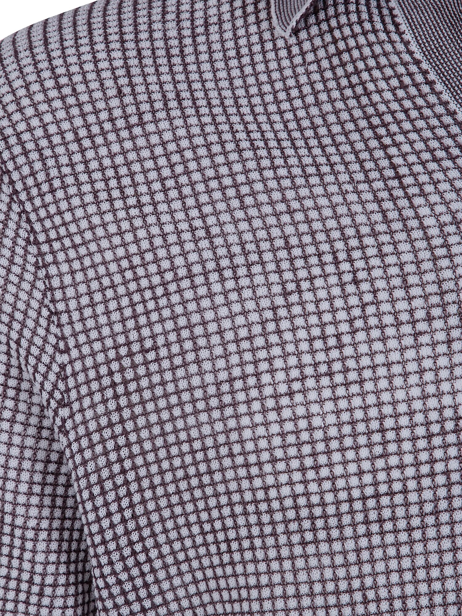 Футболка Ballantyne Micro-check collared T-shirt, размер 54, grey — фото 1