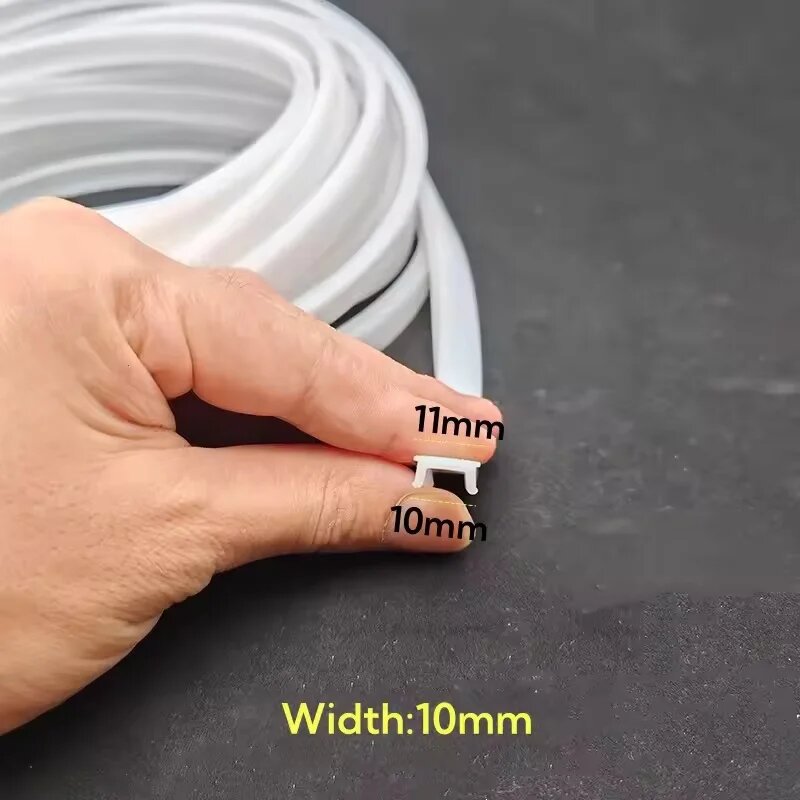 Гибкий силиконовый диффузор для светодиодных лент, заменяемые аксессуары для световых шторок, гибкий алюминиевый профиль, силиконовая обложка