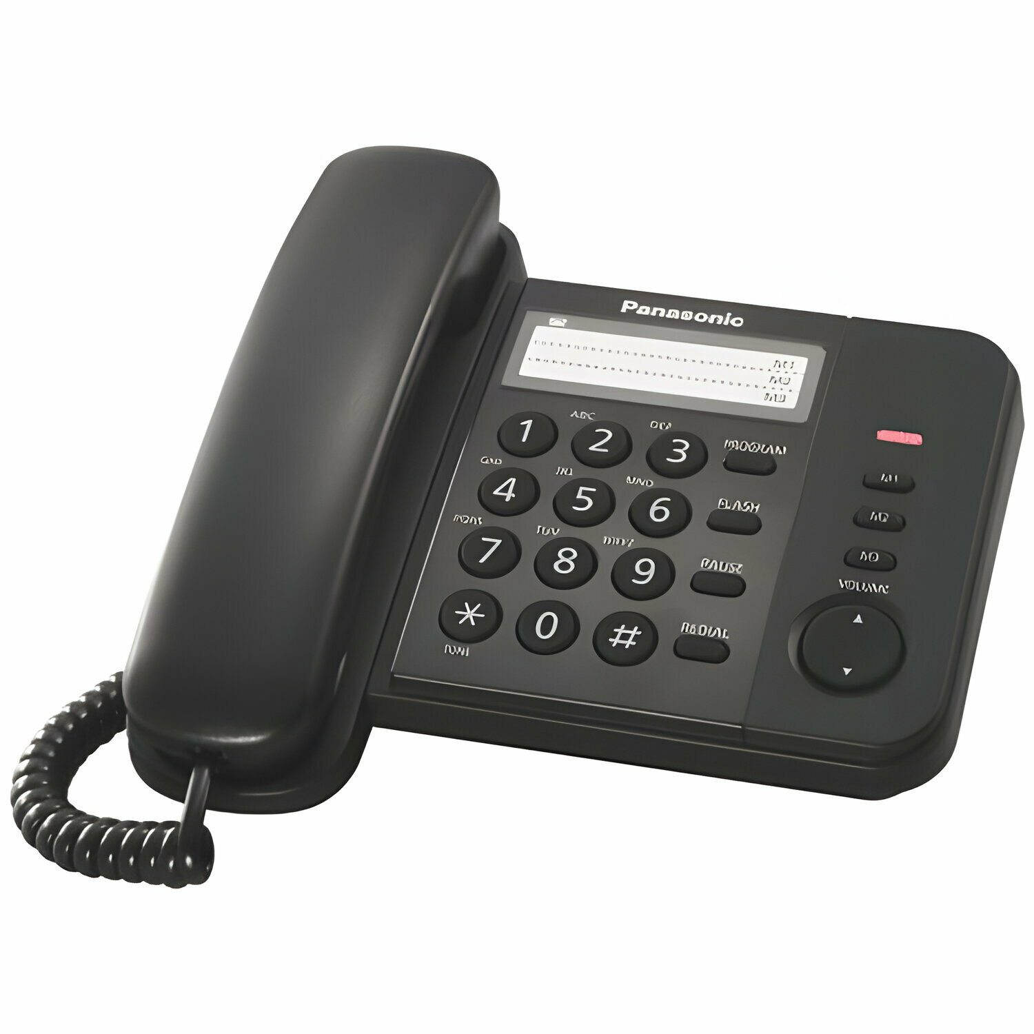 Проводной телефон Panasonic KX-TS2352RUB, черный, повторный набор, тональный, импульсный режим