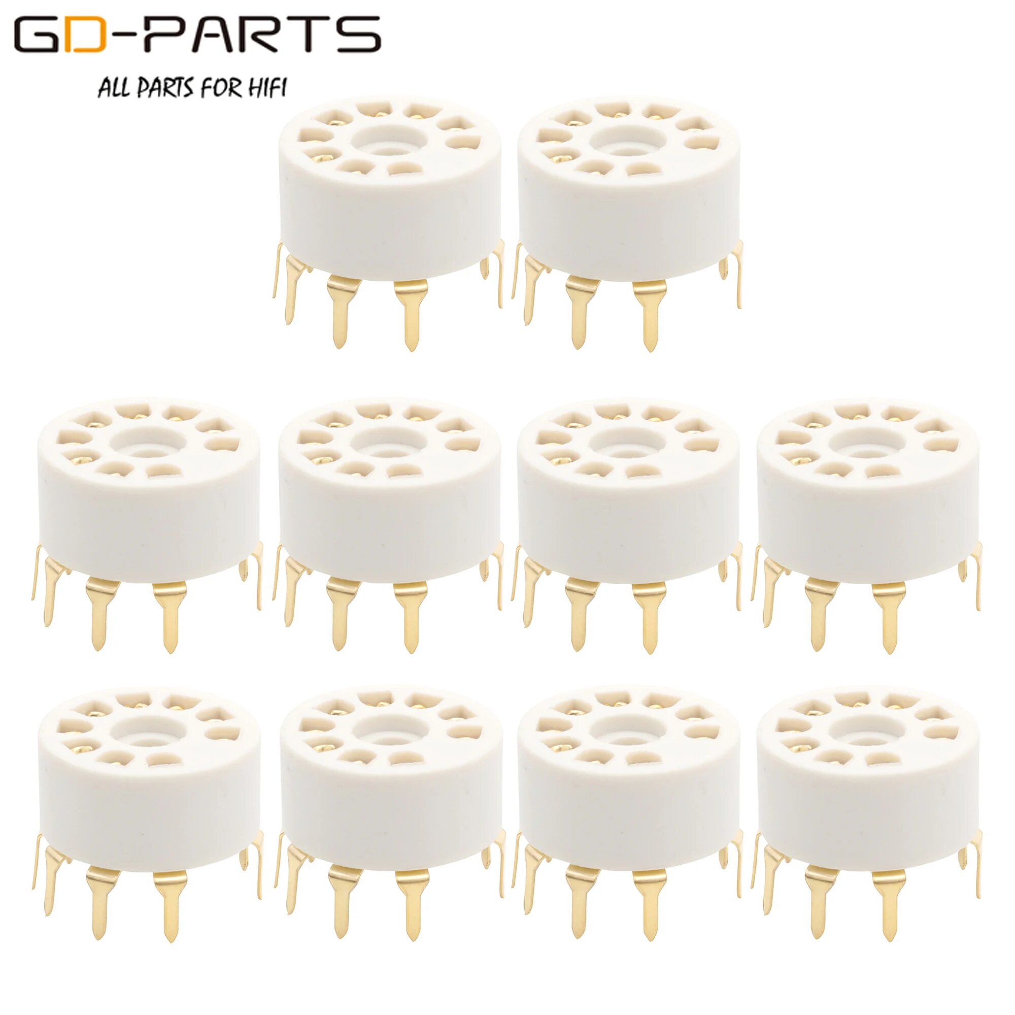 GD-PARTS Разъемы для ламп, 10 шт, GOLD PLATED