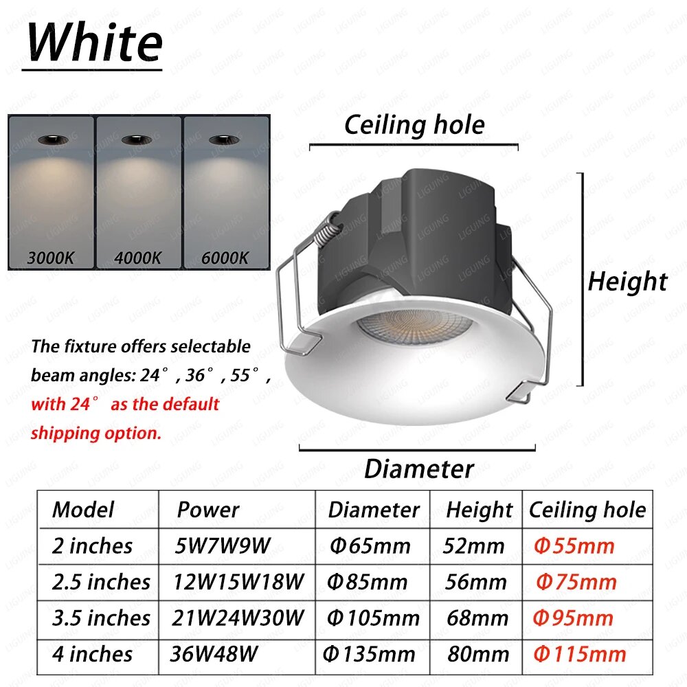 Встроенный светодиодный точечный свет водонепроницаемый IP65 потолочный свет современный кухонный ванной потолочный свет прожектор для дома освещение декор