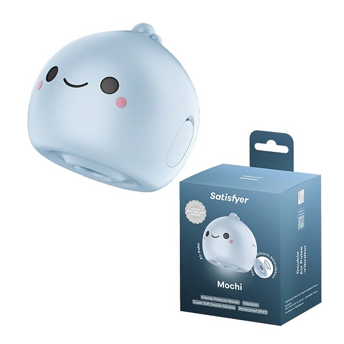 Вакуумно-волновой стимулятор «Satisfyer Mochi», водонепроницаемый, голубой