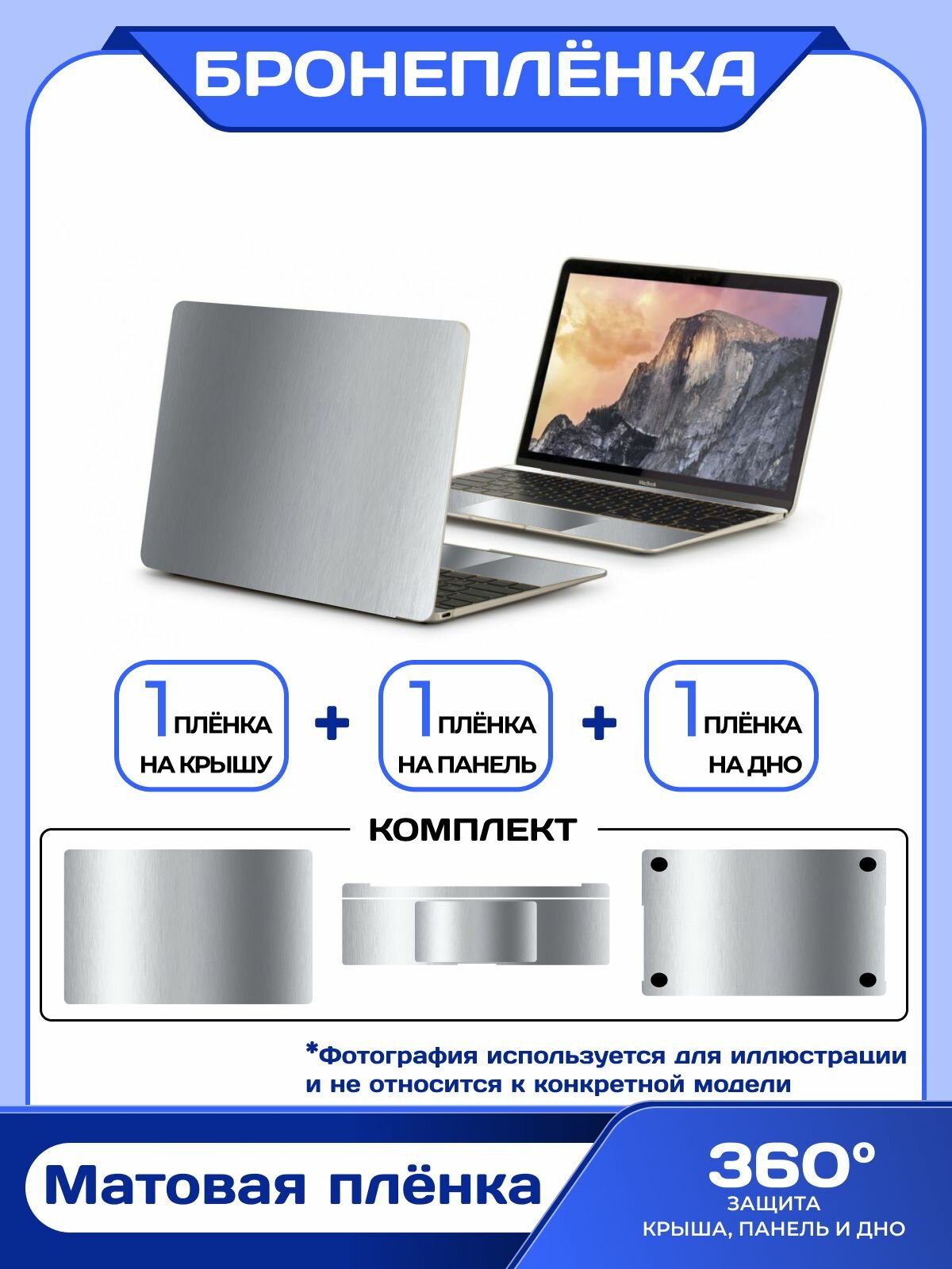Защитная пленка для Macbook Pro 16,2 (2021-2023) (серая)