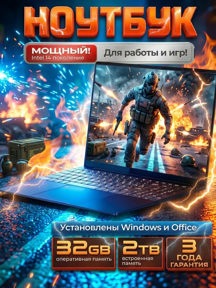 Ноутбук HiGH TECH R875 Intel H-Series RAM 32GB / SSD 2048GB