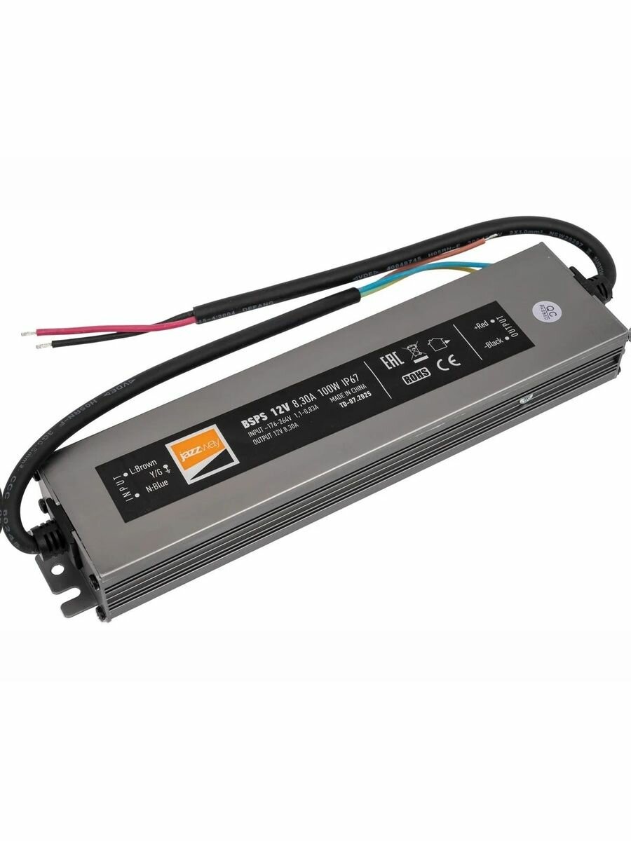 Блок питания для светодиодной ленты 12V 100W 12В 100Вт IP67 Jazzway