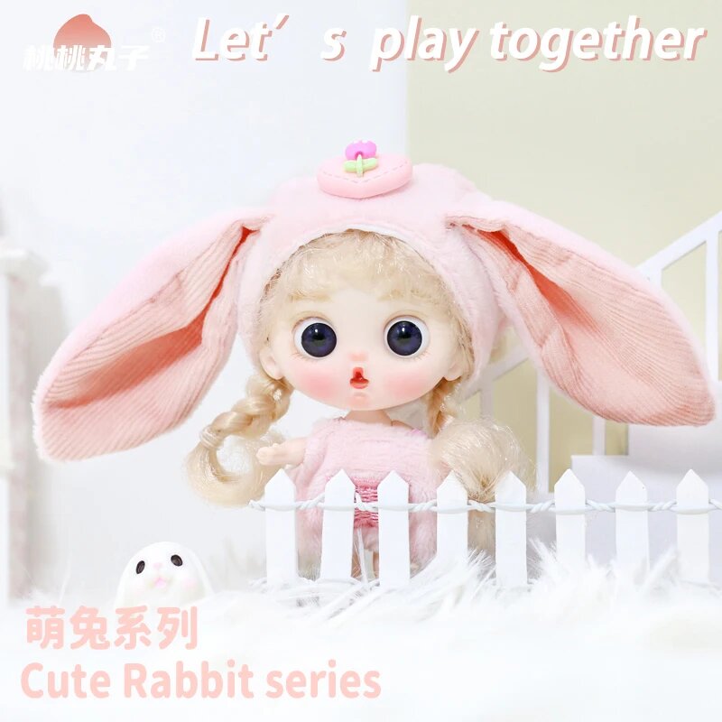 FUWAN Baby TaoTao WANZI интерактивная кукла кролик 9 см Розовый, Pink Rabbit