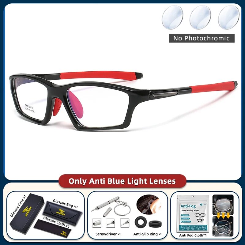 Спортивные очки BLMUSA (L) C2-Black Red, Progressive Custom