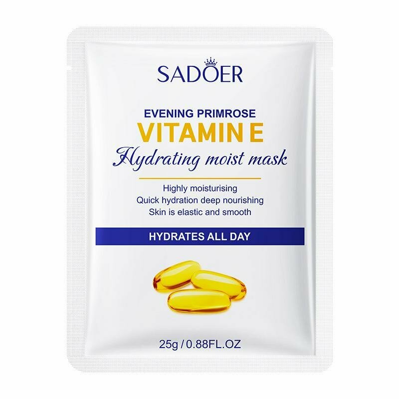 VITAMIN E Hydrating moist Facial Mask, Sadoer (витамин Е увлажняющая тканевая маска для лица), 25 мл.