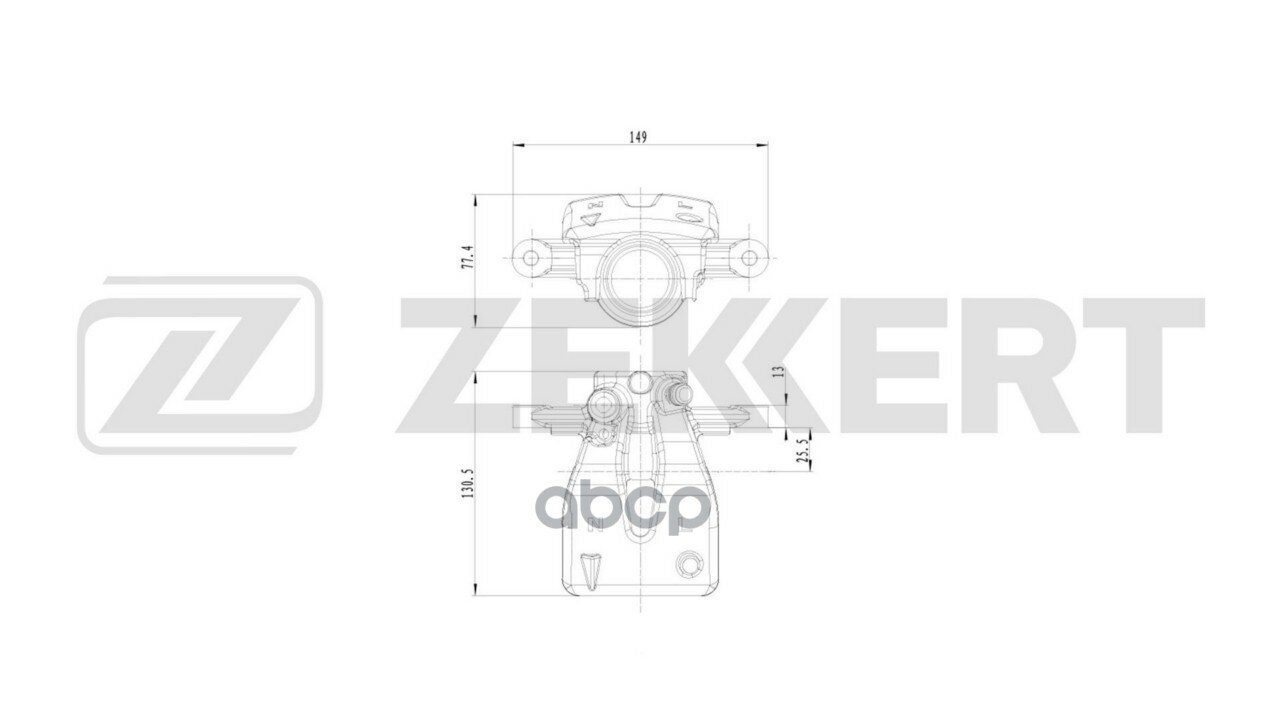 Тормозной суппорт задний левый Toyota Corolla (ZNR10 CUR10) 04- Avensis (T250) 03- Zekkert арт. bs-8372