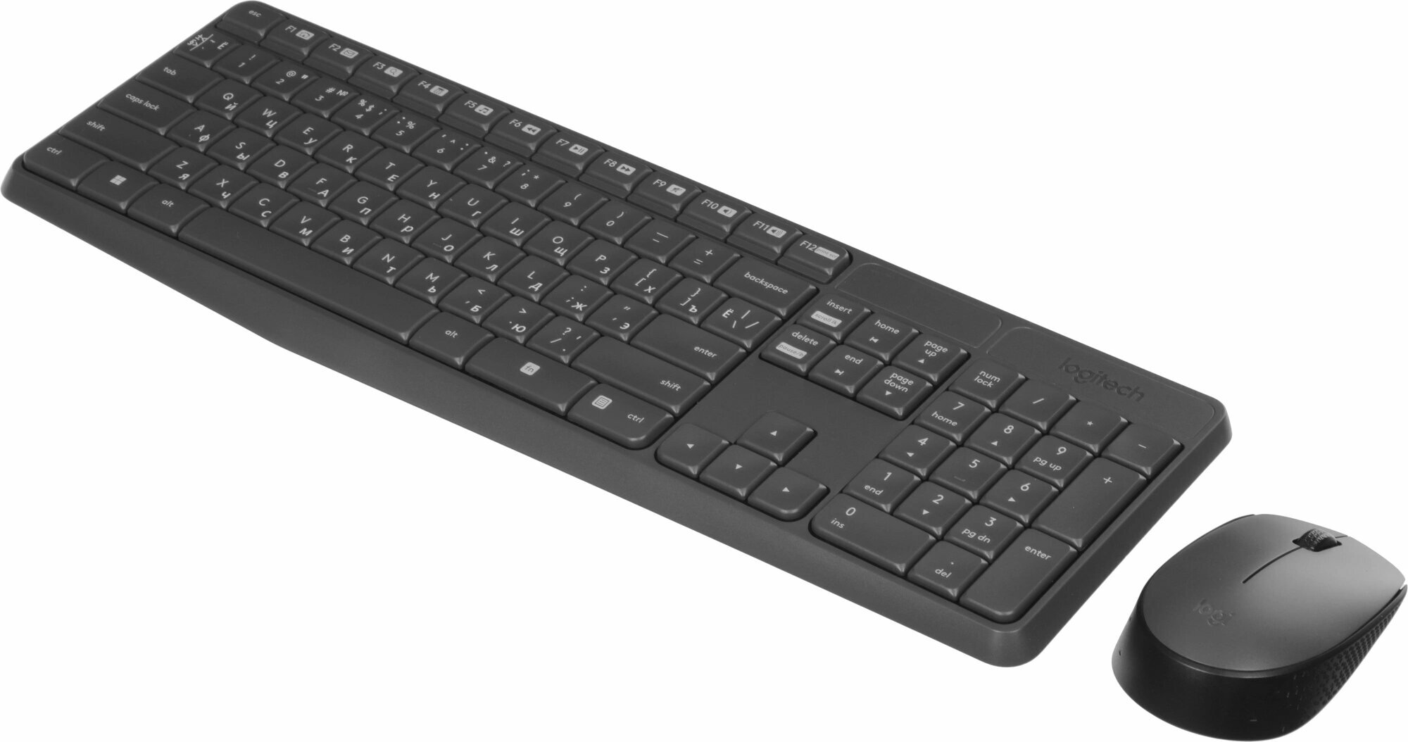 Клавиатура + мышь Logitech MK235 клав: серый мышь: серый/черный USB беспроводная Multimedia (920-00794