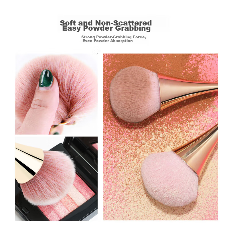 UPLUS 55 Makeup Brush Set： Powder Brush, Blush Brush, Soft Bristle Slim Waist Brush, Beauty Brush, Christmas Gift