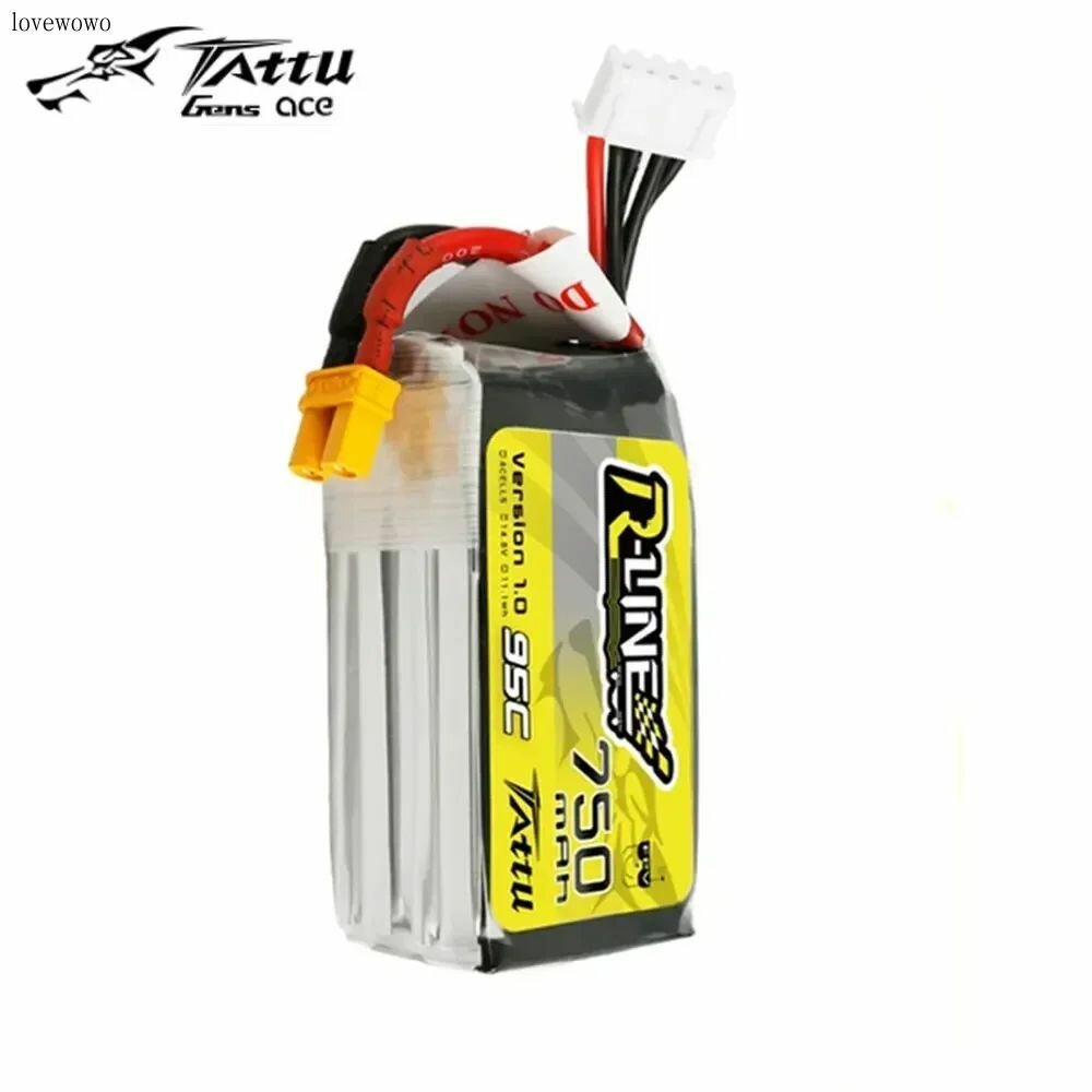 4PCS Tattu 750mAh 11.1V 14.8V 95C 3S 4S Аккумуляторы для игрушек