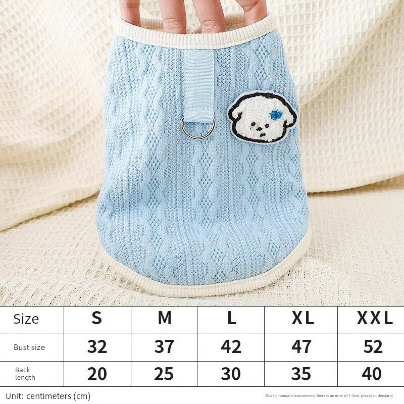 Зимняя теплая флисовая кофта, синяя, размер XL (4-5 кг), уютная и комфортная для зимней носки