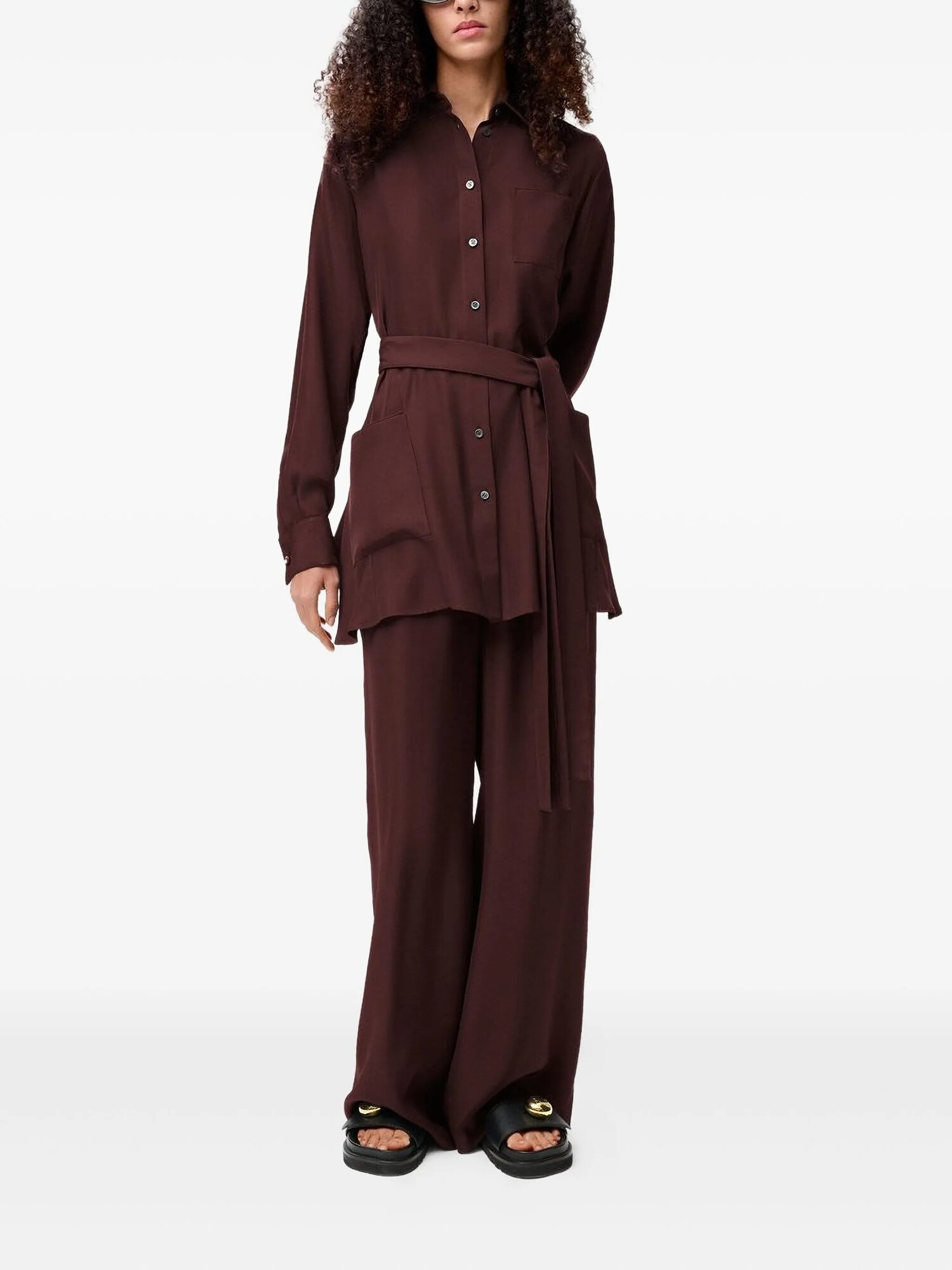 Блуза Loewe Belted blouse in silk, размер 42 — фото 1