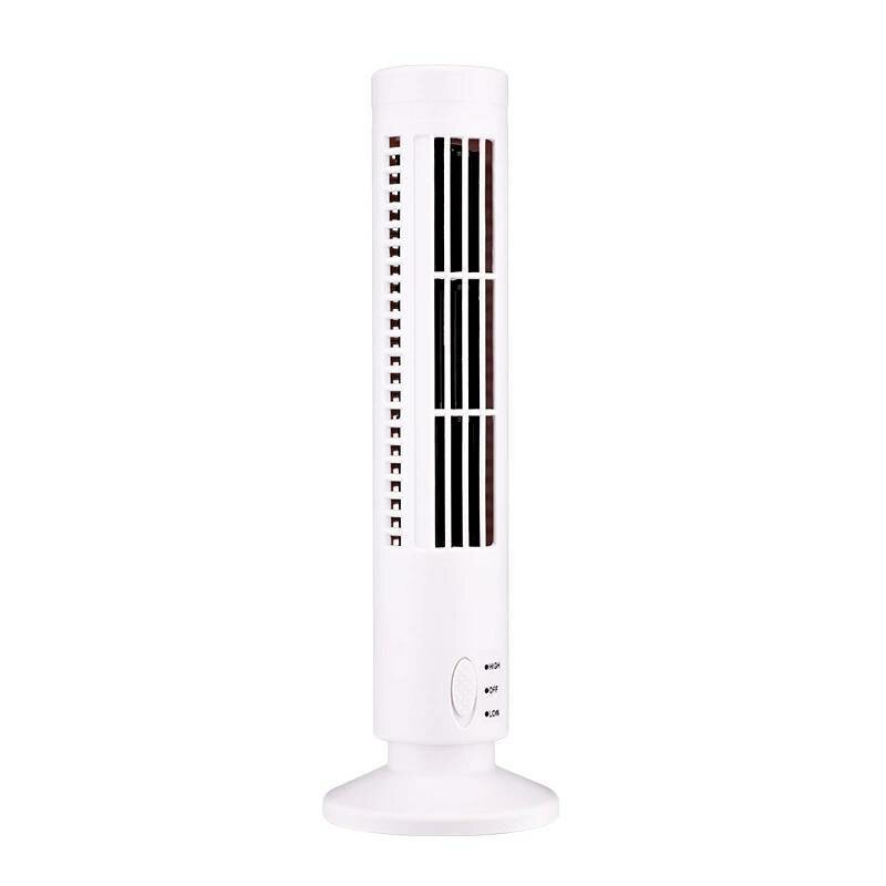 Compact fan with led illumination and power for study room white