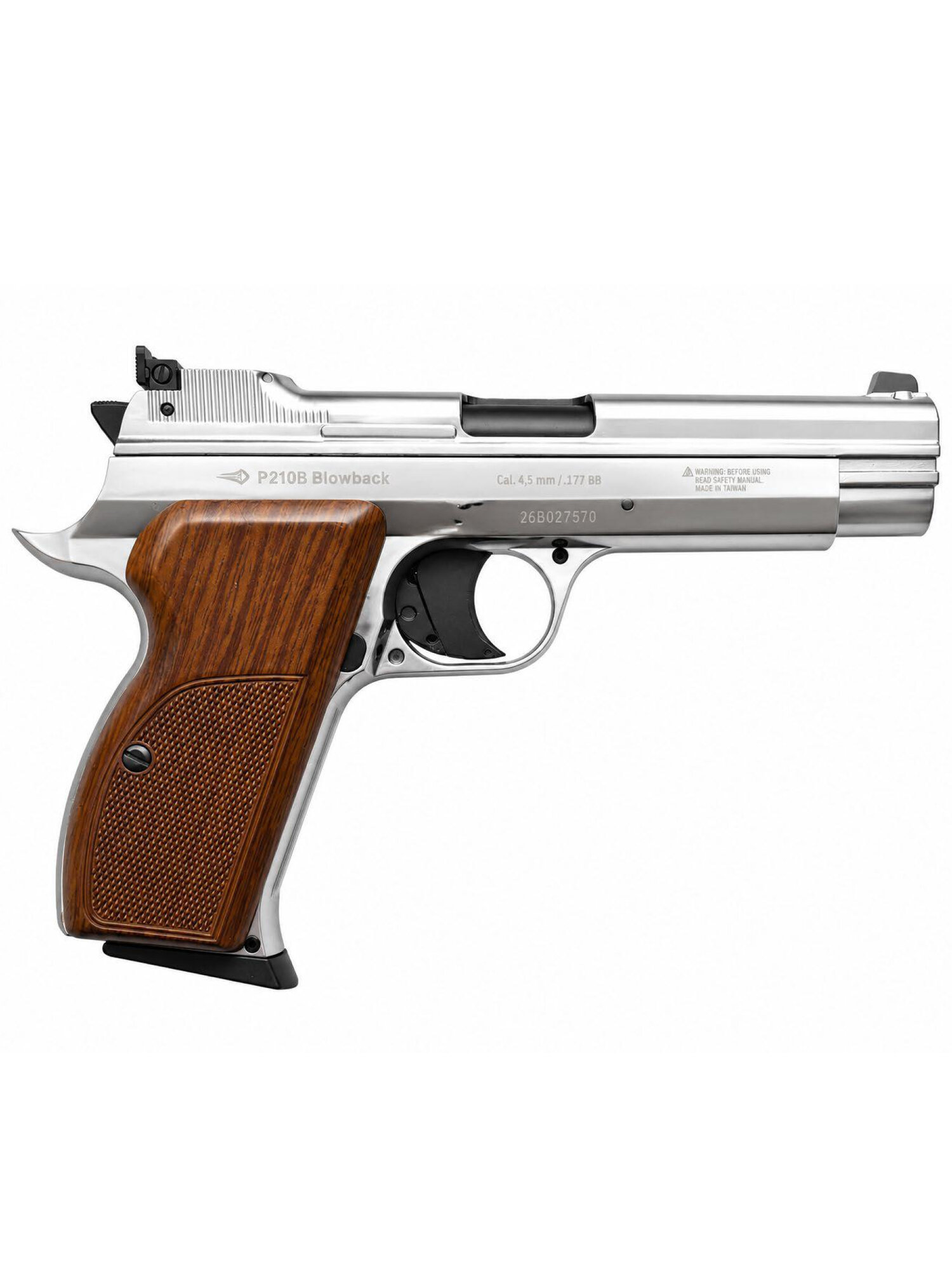 Пневматический пистолет Borner P210-S Blowback (Silver)