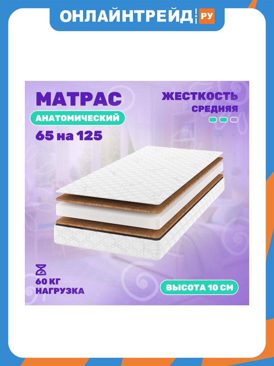 Матрас Капризун Джангл Симпл 65х125х10 см