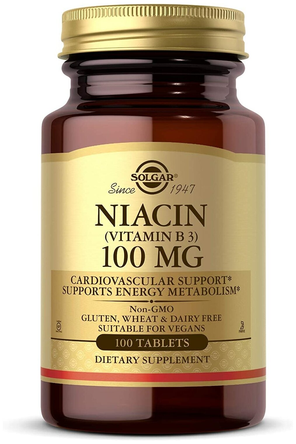 Solgar, Niacin (Vitamin B3) 100 mg, Ниацин (витамин В3), 100 мг, 100 таблеток