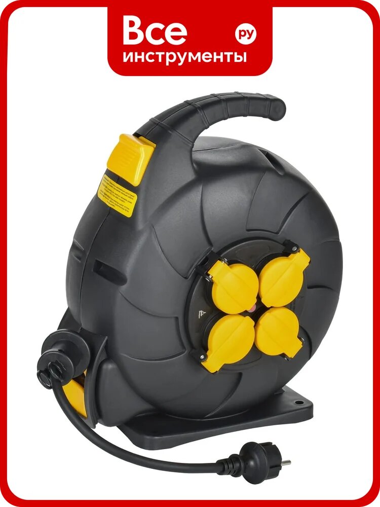 Удлинитель IEK Twist катушка ук15 2p+pe/15м, 3x1,5мм2, КГ, автосмотка, ip44 TW-KP27-16-04-15-44